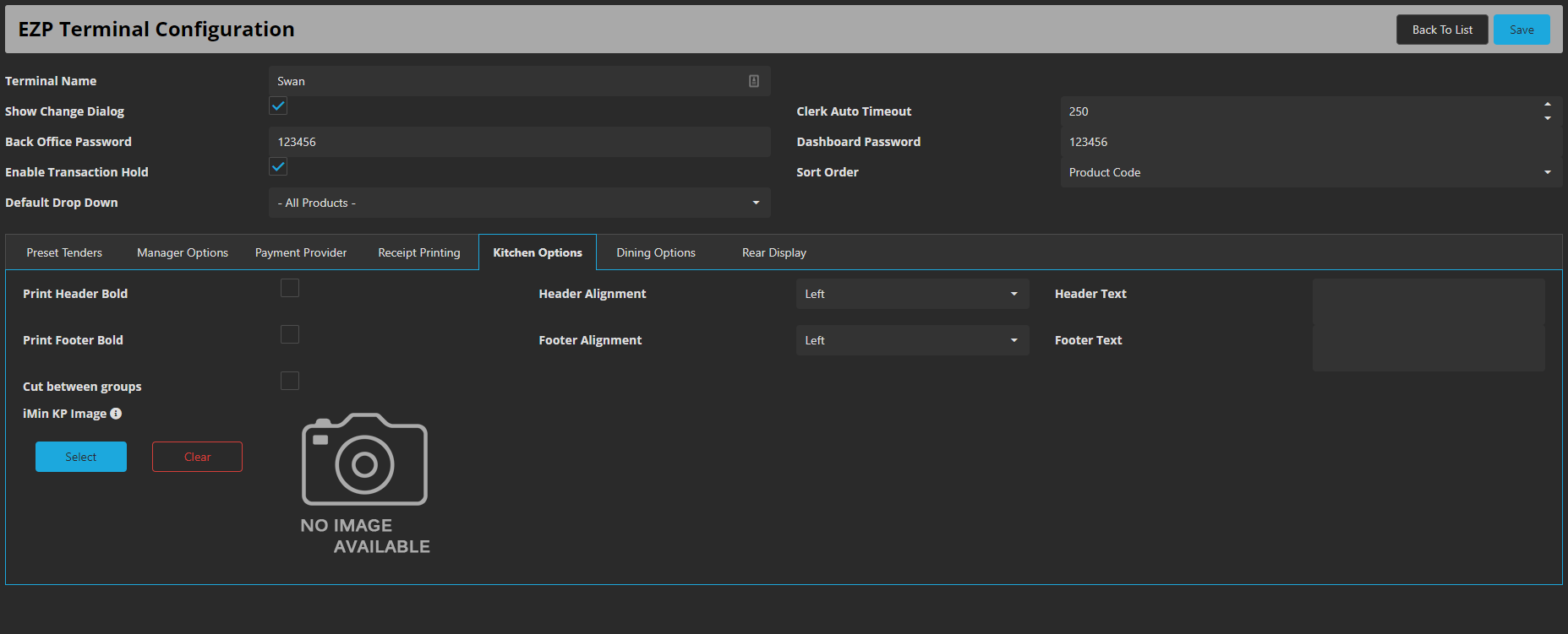 Changing Printing Options For The Receipt And Kitchen - EZEEPos Solution