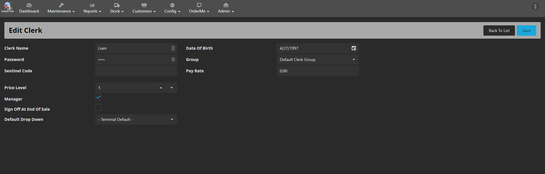 Adding A New Employee In eZeePOS Cloud Back Office - EZEEPos Solution