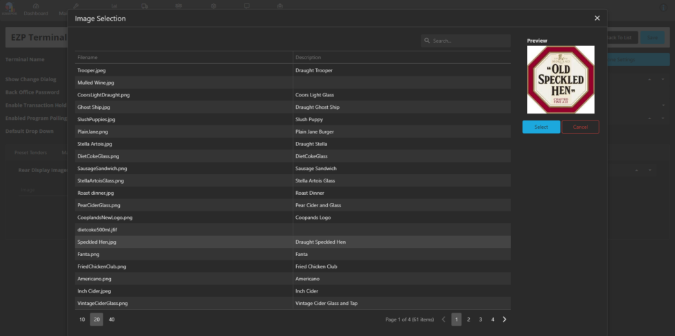 Setting Images For The Rear Display - EZEEPos Solution